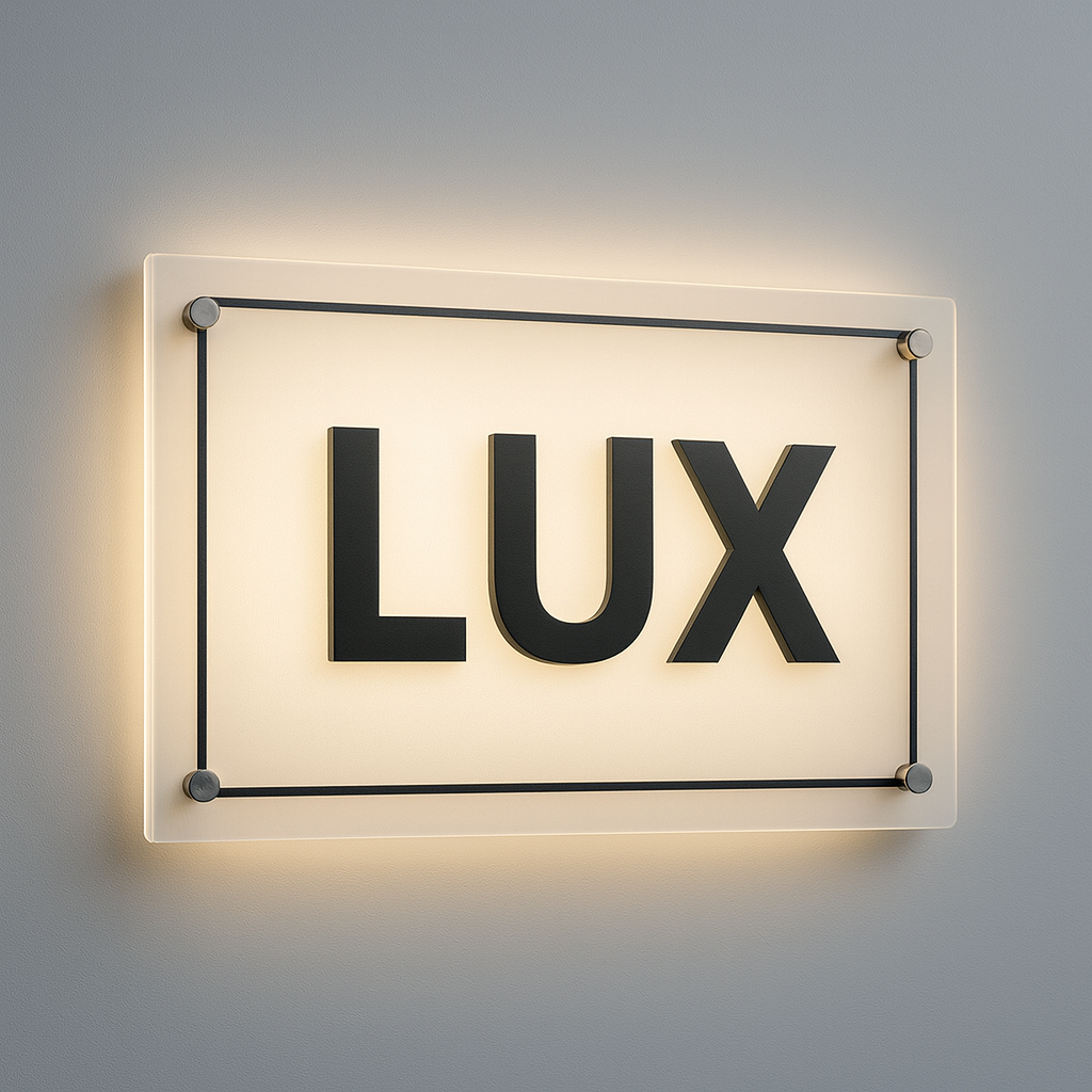Back-lit Acrylic Signs – Lux Signage Co