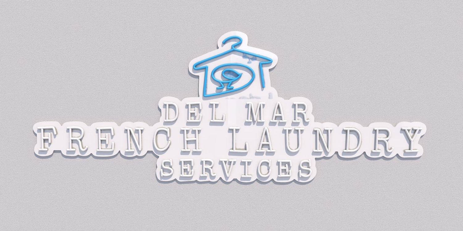 Custom Business Sign for Del Mar French Laundry Services – Lux Signage Co