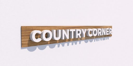 Custom Business Sign (COUNTRY CORNER) – Lux Signage Co