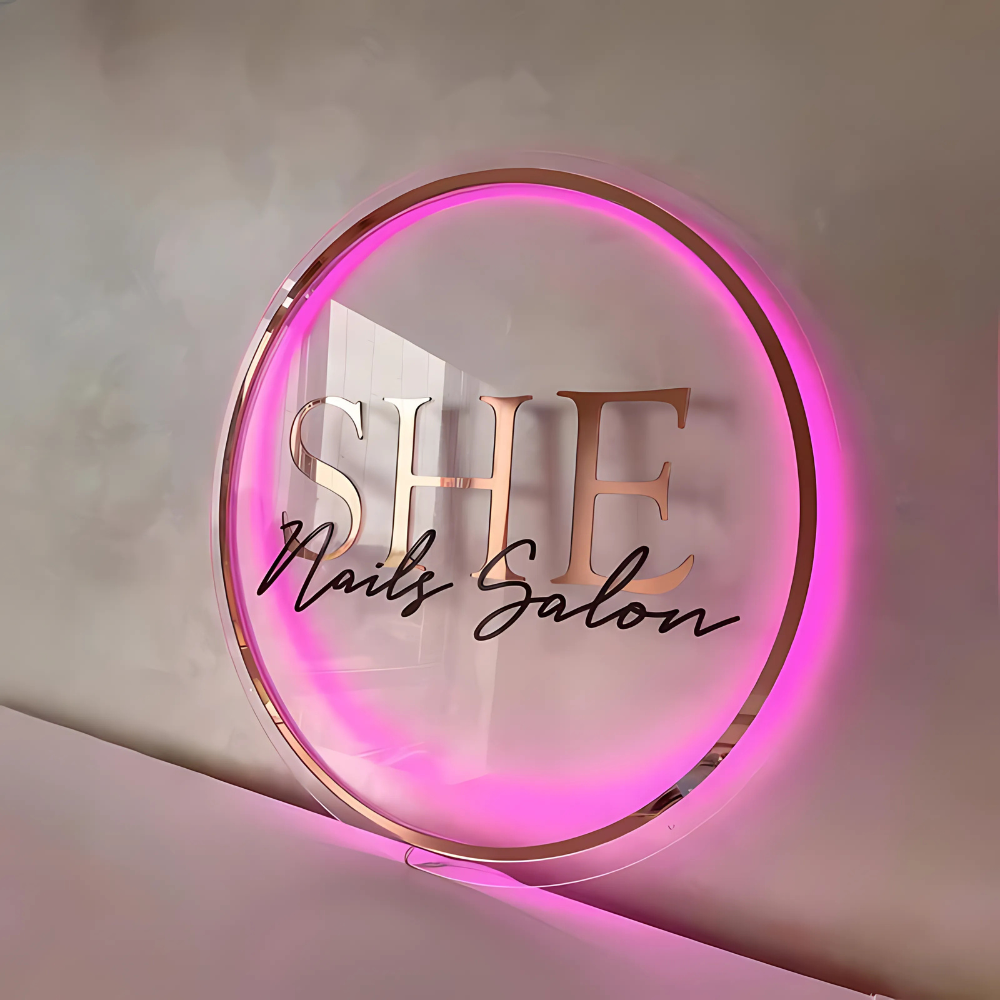 Custom Back-lit Acrylic Sign – Lux Signage Co