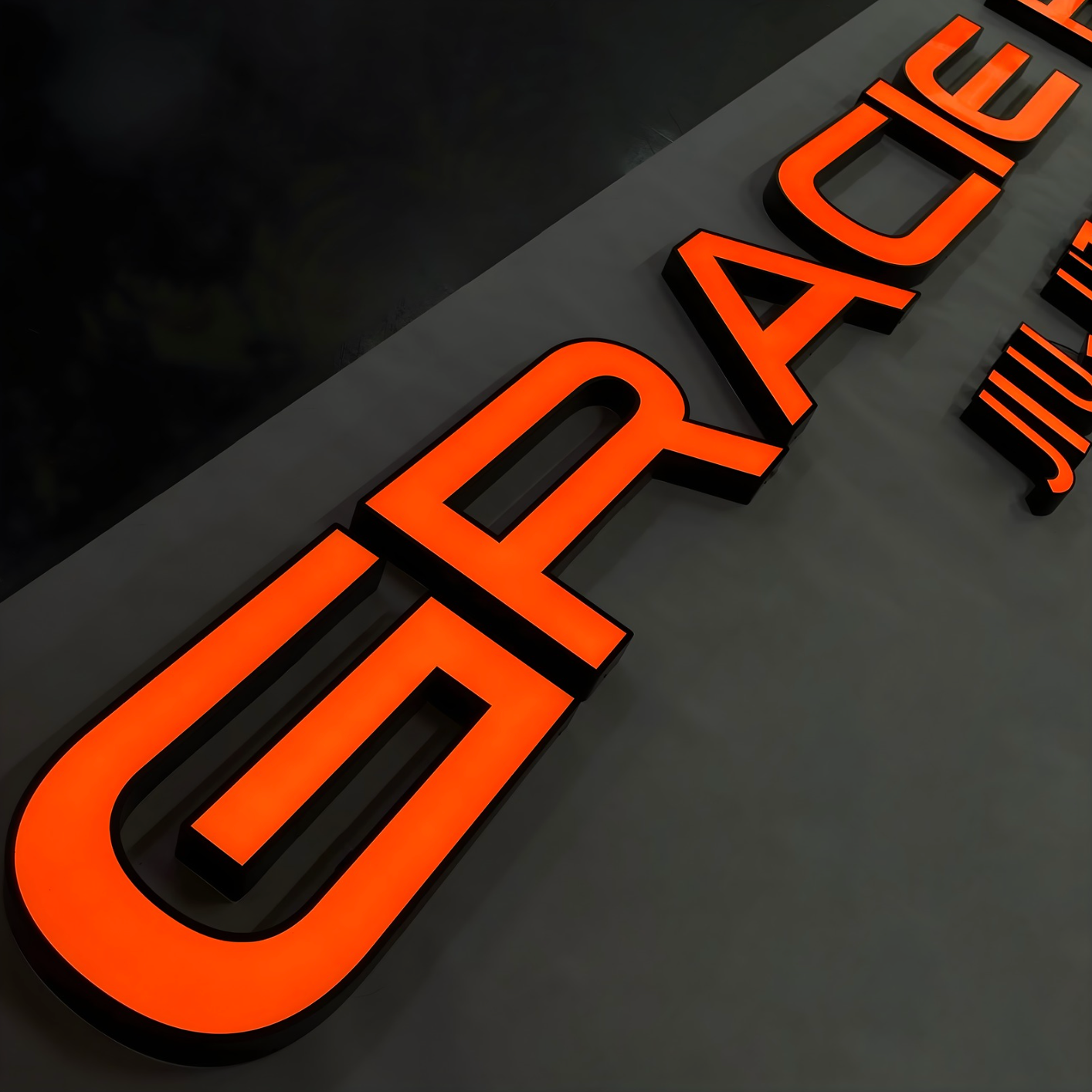 Storefront Signs – Front-Lit Letters for Shopping Centers – Lux Signage Co